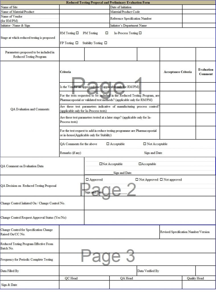 Reduce Testing in Raw Material SOP - Pharma Beginners